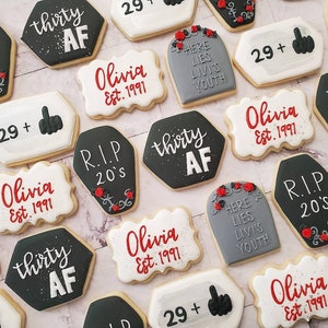Rip 20s Cookies, RIP Twenties, 30th Birthday Cookies - Etsy