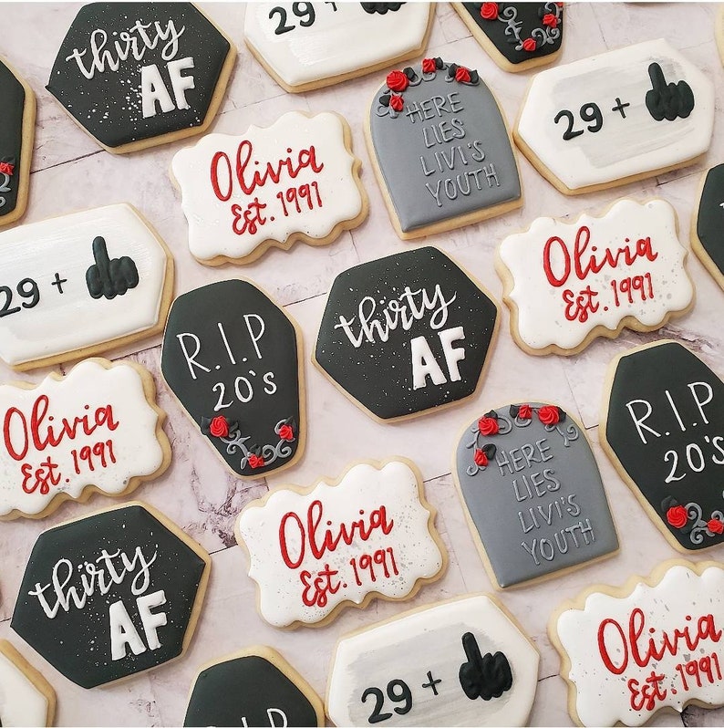 Rip 20s Cookies RIP Twenties 30th Birthday Cookies - Etsy