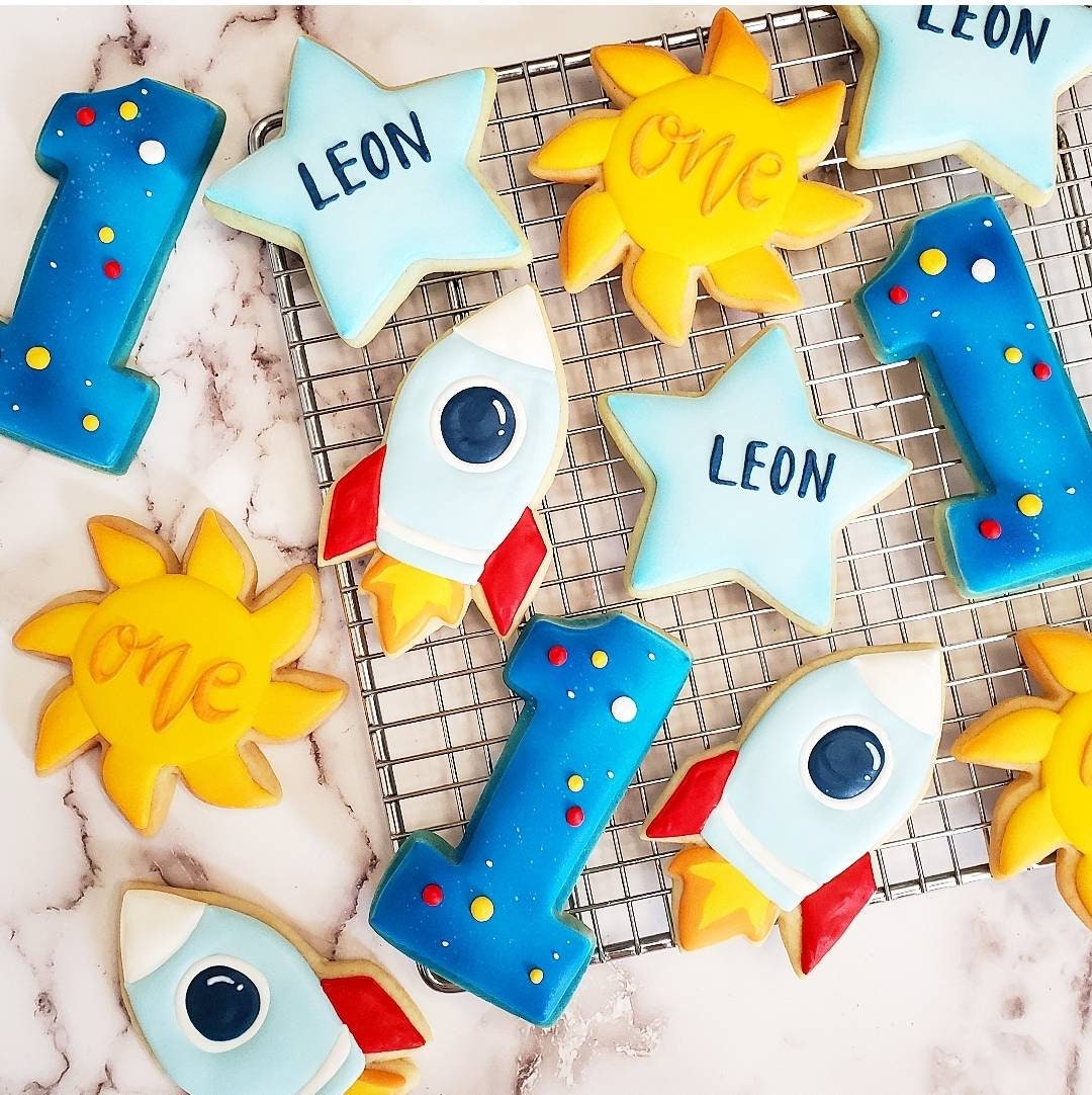 Space Birthday Cookies - Etsy