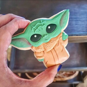 Baby Yoda and Mandalorian Cookies - Etsy