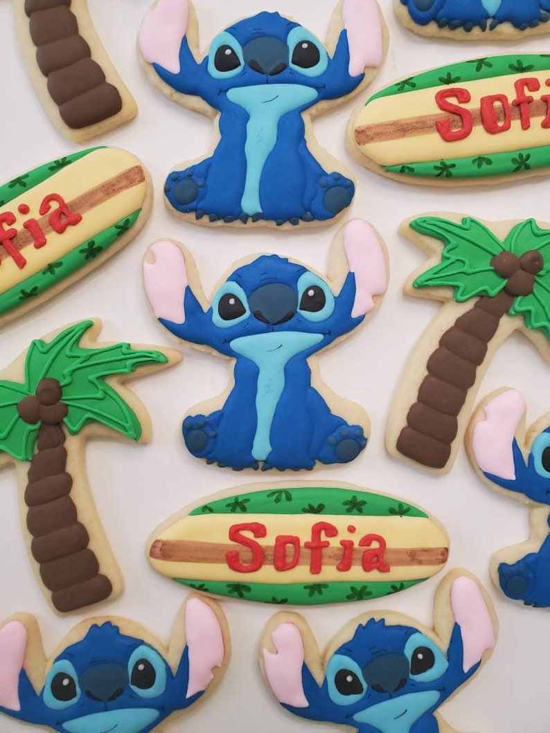 Stitch Birthday Cookies Lilo and Stitch - Etsy