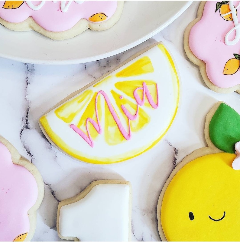 Lemon First Birthday Cookies Sweet One Cookies | Etsy