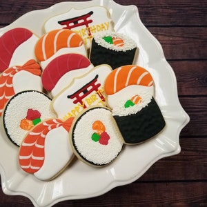 Sushi Cookies, Birthday Cookies - Etsy