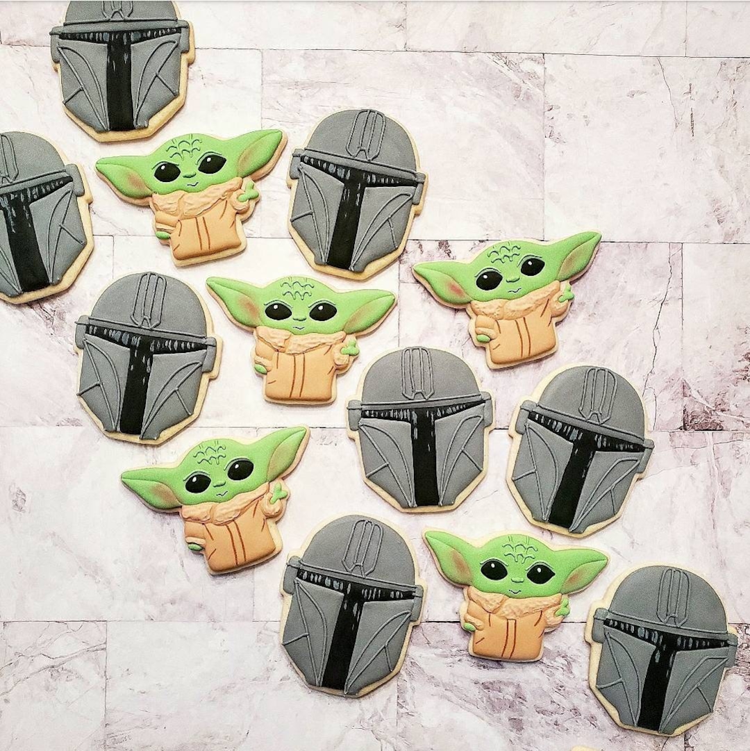 Baby Yoda and Mandalorian Cookies - Etsy