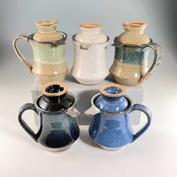 Bell Shaped Pottery Tea Infuser Mug Set Pottery Tea Mug With - Etsy