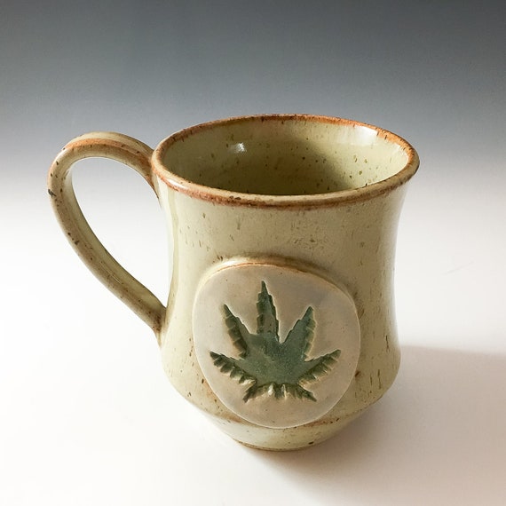 Pottery Mug Extra Large Hemp Design Handcrafted Perfect - Etsy
