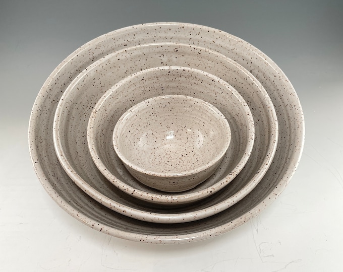 Nested Mixing Bowls, Nested Pottery Bowl Set of 4 - Etsy