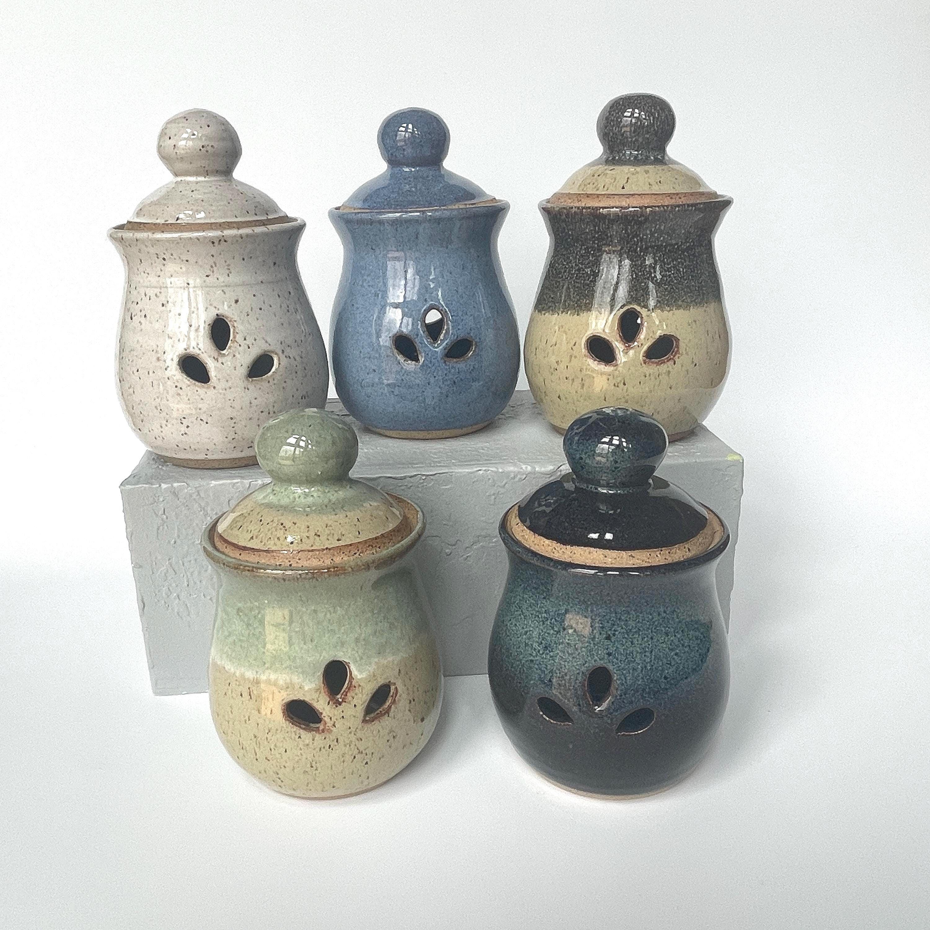 Ceramic Garlic Keeper, Pierced Design, Handmade Kitchen Storage - Etsy