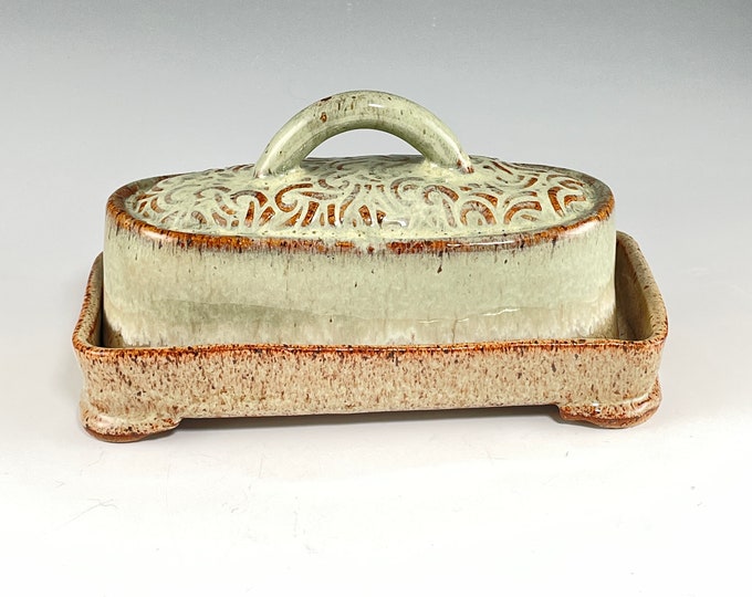Pottery Covered Butter Dish, Ceramic Covered Butter Dish - Etsy