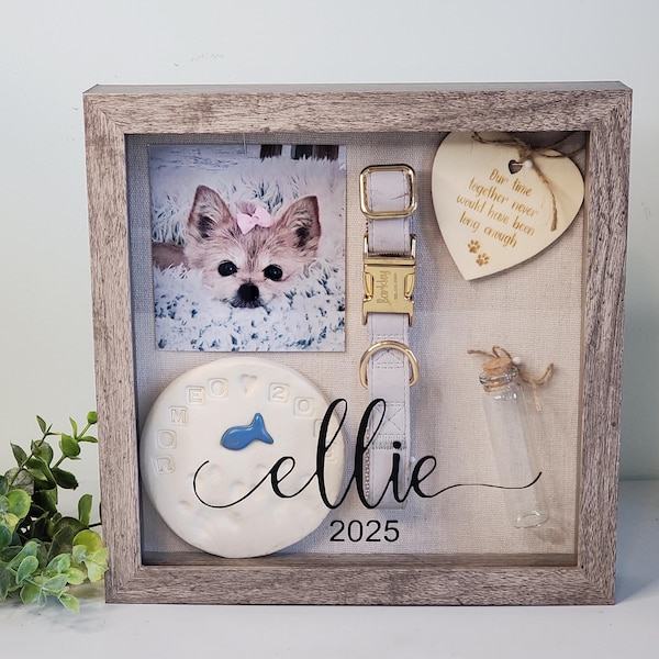 Dog Memorial Shadow Box - Etsy