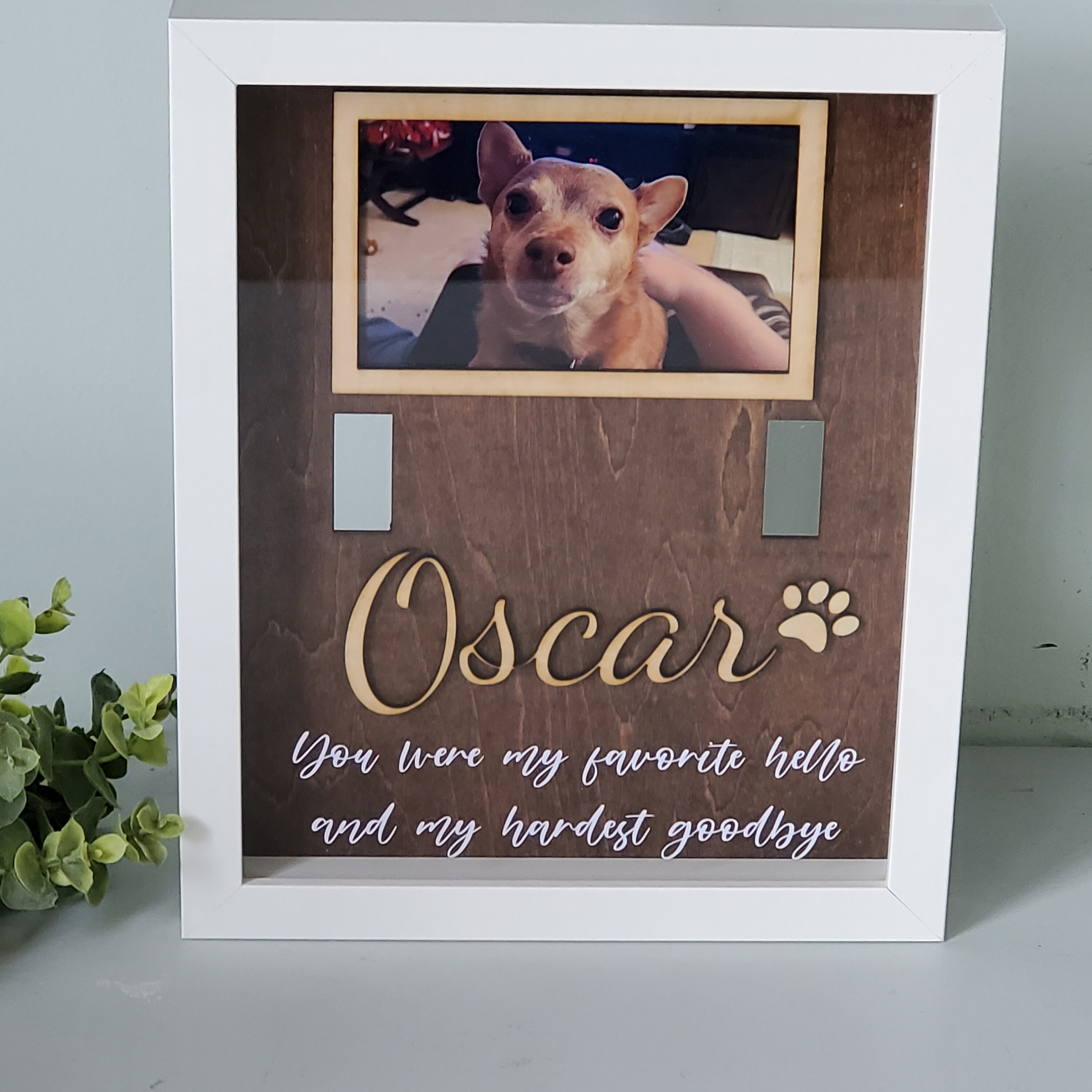 Pet Memorial Shadow Box for Dog,pet Memorial Large Shadowbox for Pet ...