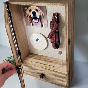 Large Pet Memorial Shadow Box, Dog Shadow Box, Dog Memorial , Pet Urn ...