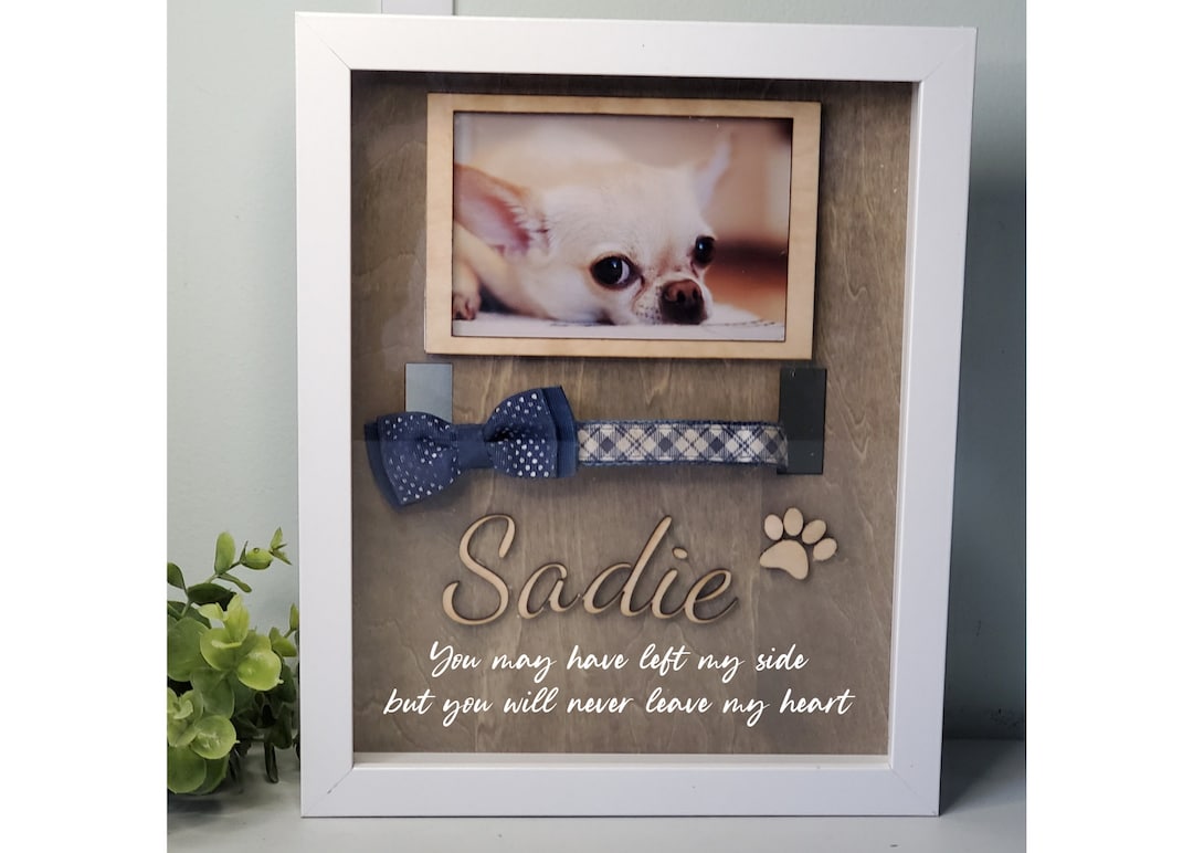 Dog Collar Memorial Frame, Pet Memorial Frame, Pet Collar Memorial ...