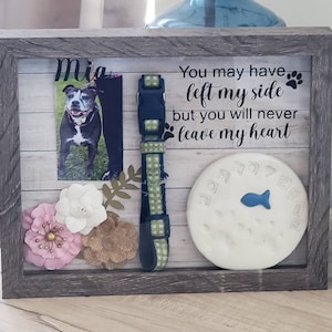 Pet Memorial Frame, Dog Memorial, Pet Memorial Gift, Paw Print Shadow ...