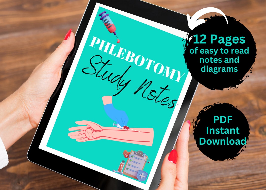 Phlebotomy Study Guide, Phlebotomy Notes, Gift for Phlebotomy Student ... Phlebotomy Study Guide, Phlebotomy Notes, Gift for Phlebotomy Student ...