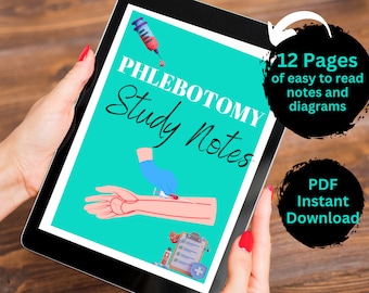 Phlebotomy Basics Study Guide - Etsy