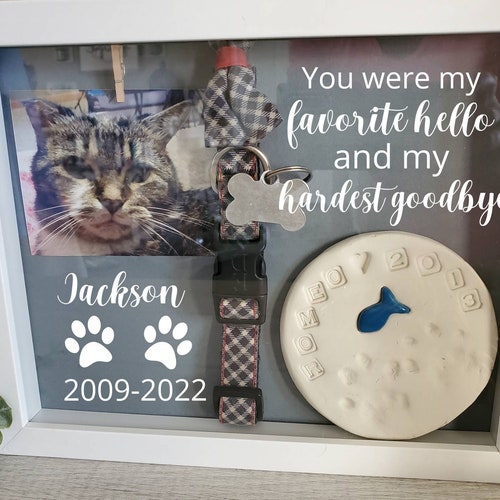 Pet Memorial Shadowbox Dog Memorial Cat Memorial Loss of - Etsy