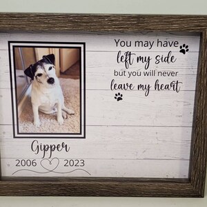 Pet Memorial Shadowbox for Pawprint, Dog Memorial , Cat Memorial, Loss ...