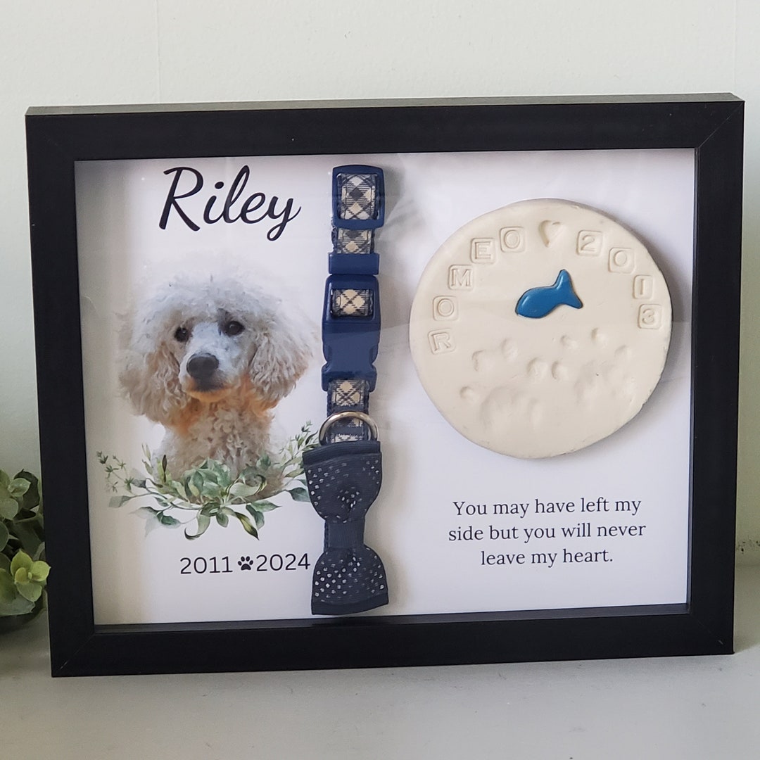 Dog Collar Memorial Frame, Pet Memorial Frame, Dog Memorial Gift, Pet ...