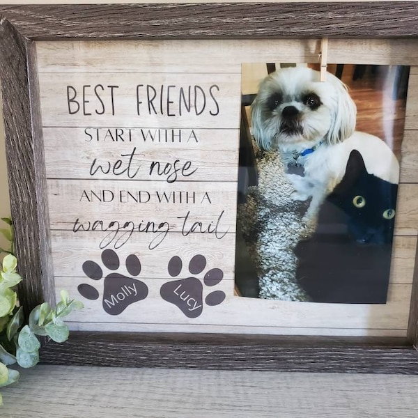 Pet Memorial Photo Frame - Etsy