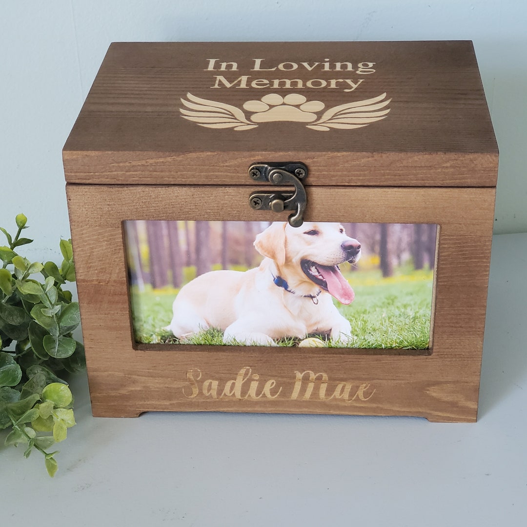 Pet Urn for Large Dogs Large Dog Urn With Photo Pet Memorial - Etsy