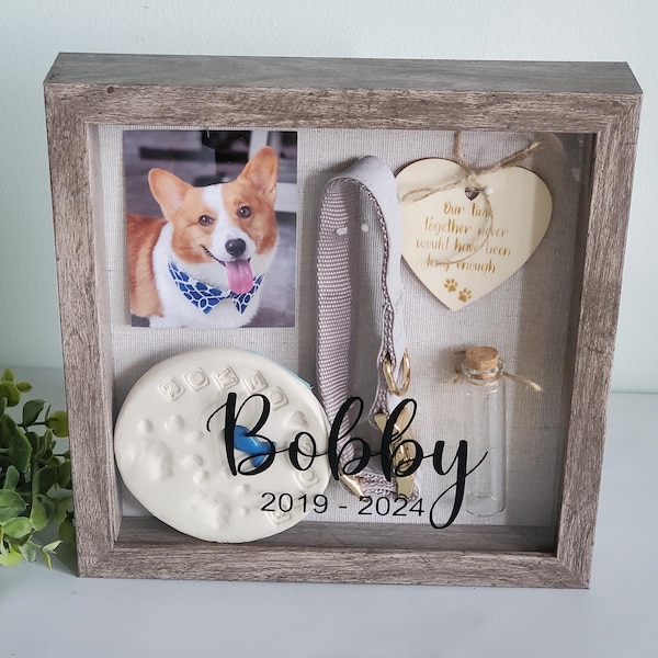 Dog Memorial Shadow Box - Etsy