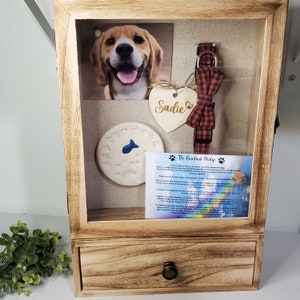 Pet Memorial Shadow Box for Dog,pet Memorial Large Shadowbox for Pet ...