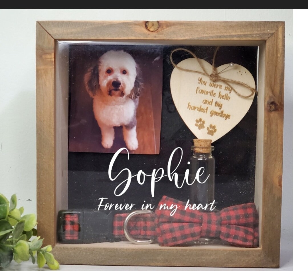 Pet Memorial Shadowbox, Pet Memorial, Dog Memorial , Cat Memorial, Pet ...