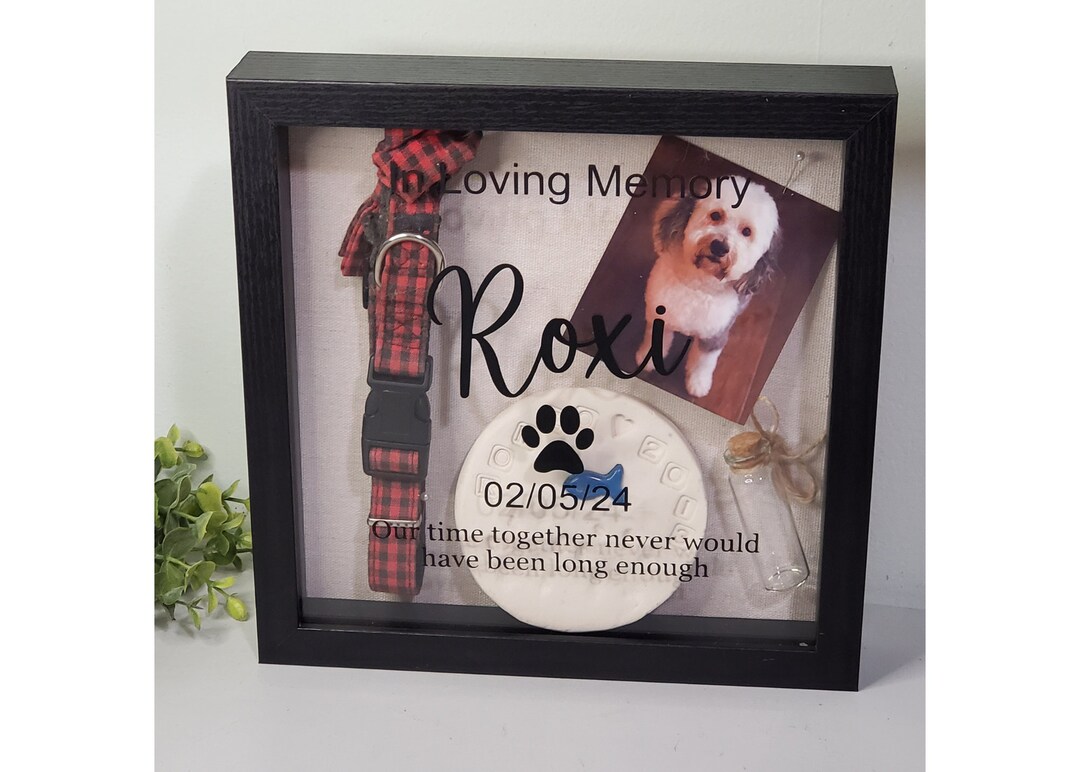 Pet Memory Box, Memorial Frame for Dog, Memorial Frame for Cat, Dog ...