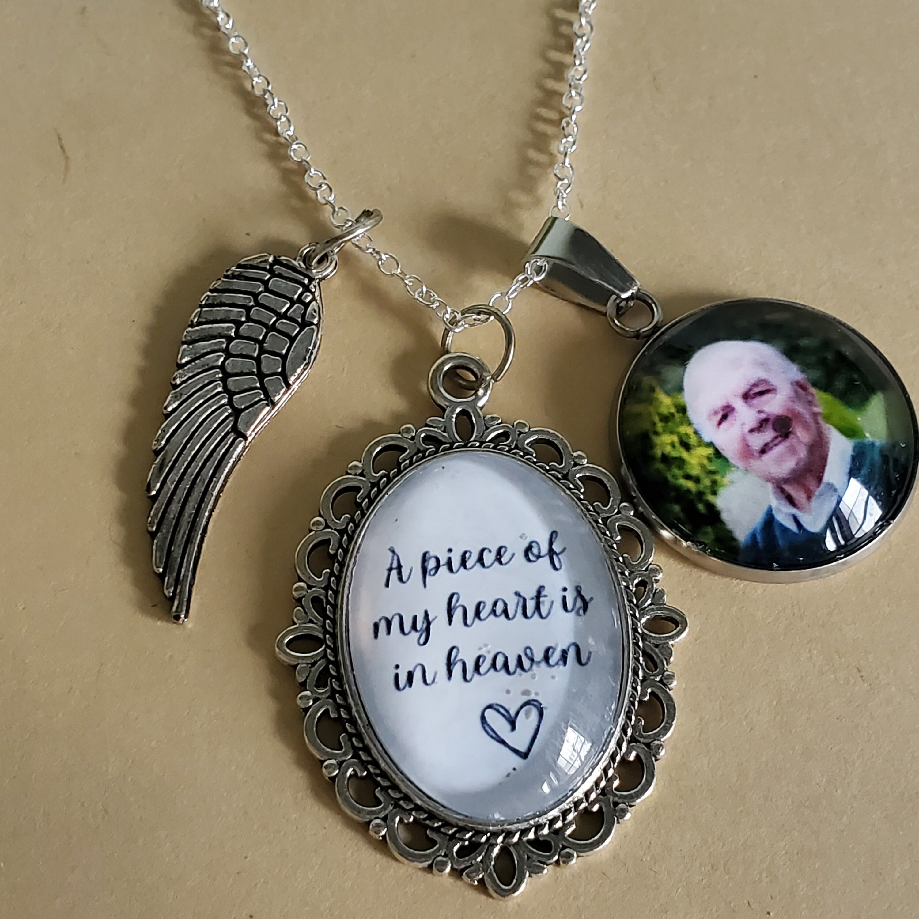 Memorial necklace with picture store