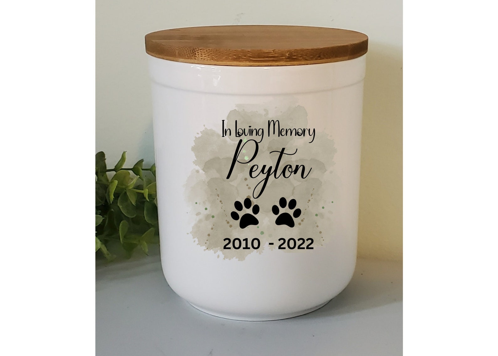 Ceramic Pet Urn Memorial , Personalized Pet Urn for Dogs, Pet Memorial ...