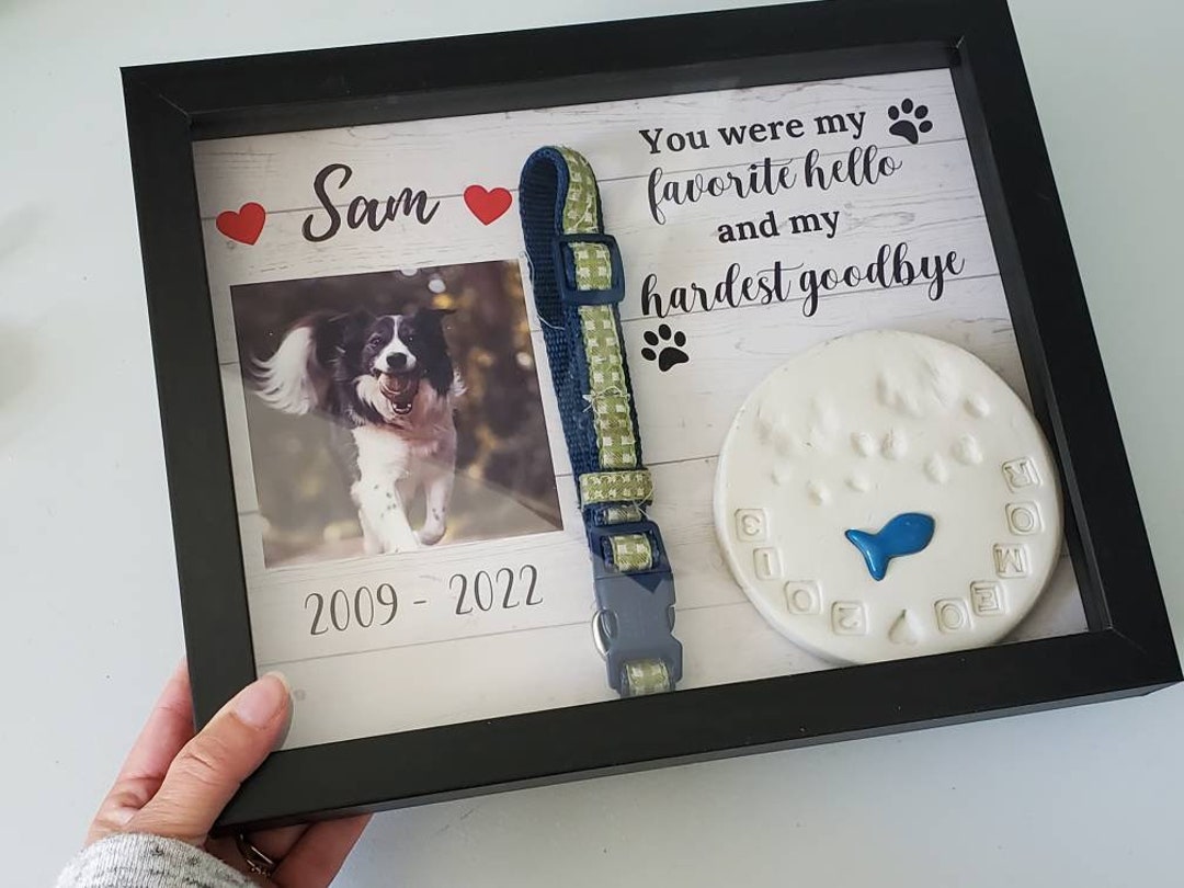 Pet Memorial Frame, Pet Memorial Shadowbox, Dog Memorial , Cat Memorial ...