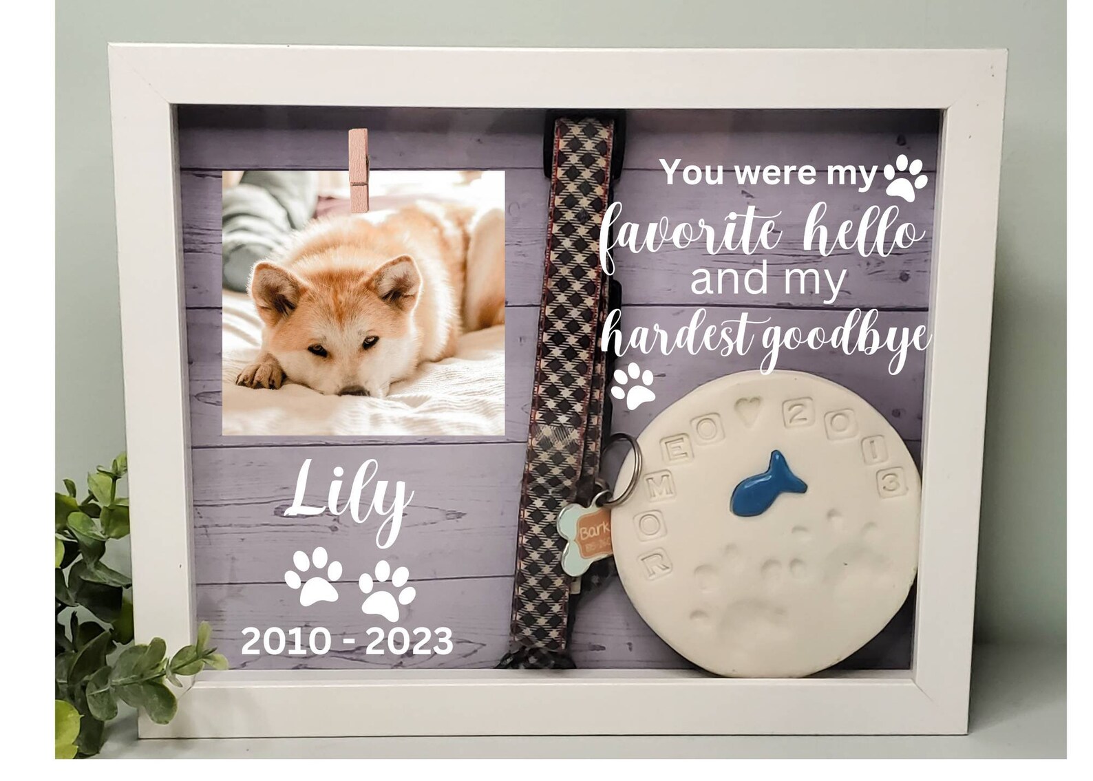 Pet Memorial, Pet Memorial Shadowbox, Dog Memorial , Cat Memorial, Loss ...