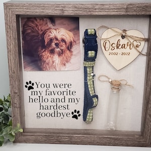 Pet Memorial Shadowbox, Pet Memorial, Dog Memorial , Cat Memorial, Loss ...