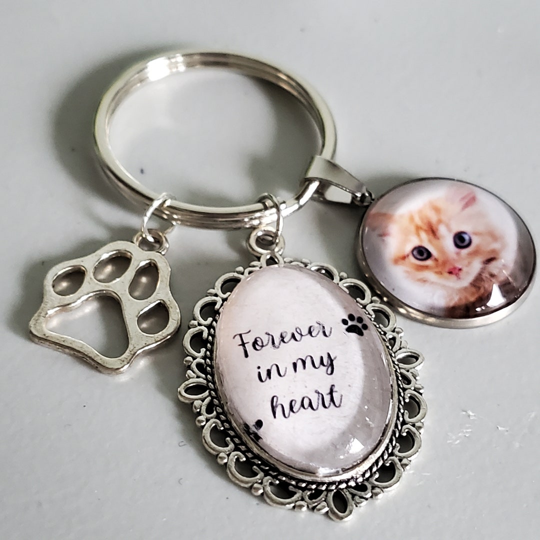 Pet Memorial Keychain, Dog Memorial Keychain, Dog Photo Keychain, Pet ...