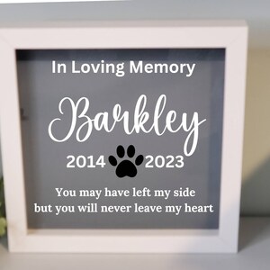 Pet Memorial, Pet Memorial Shadowbox, Dog Memorial , Cat Memorial, Loss ...