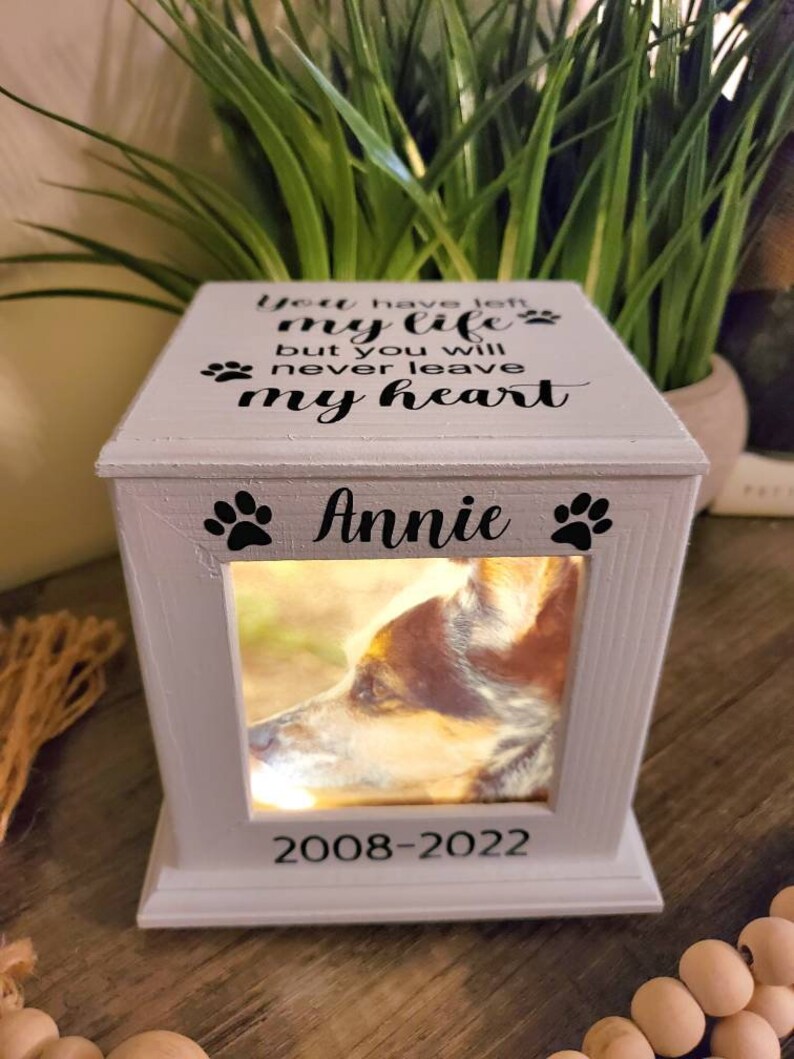 Custom Pet Urn for Dog With Photos Pet Memorial Urn for Dogs - Etsy