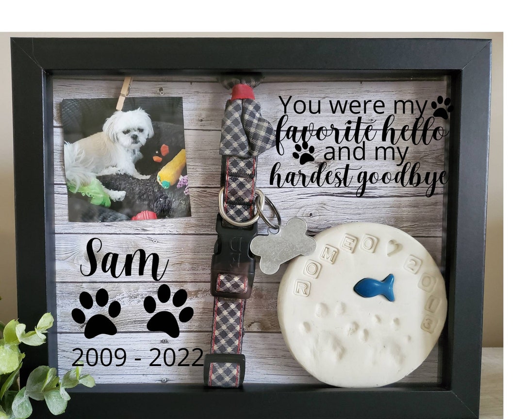 Pet Memorial Shadowbox, Pet Memorial, Dog Memorial , Cat Memorial, Loss ...