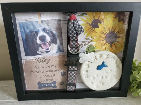 Pet Memorial Shadowbox Dog Memorial Cat Memorial Loss of - Etsy
