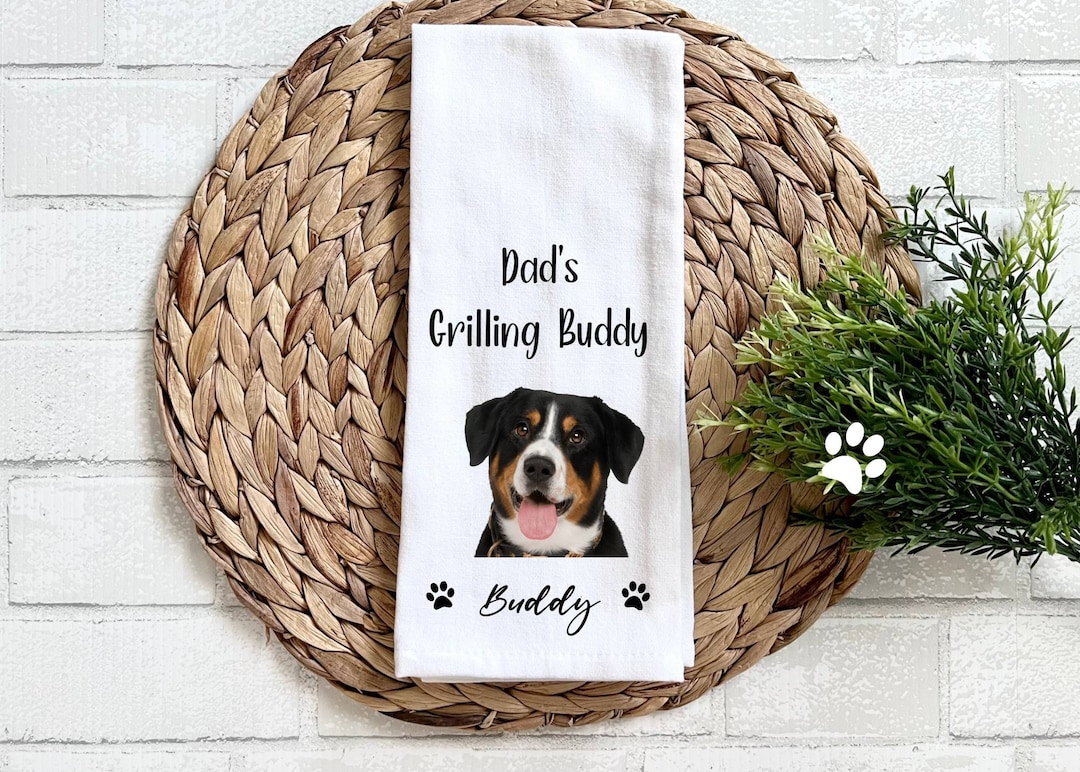 Dog Dad Gift, Gift for Dog Dad, Funny Dog Dad Towel, Grilling Gift for ...