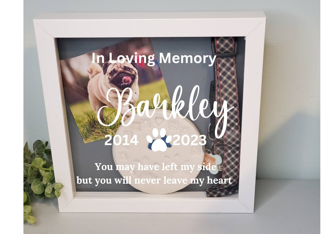 Pet Memorial, Pet Memorial Shadowbox, Dog Memorial , Cat Memorial, Loss ...