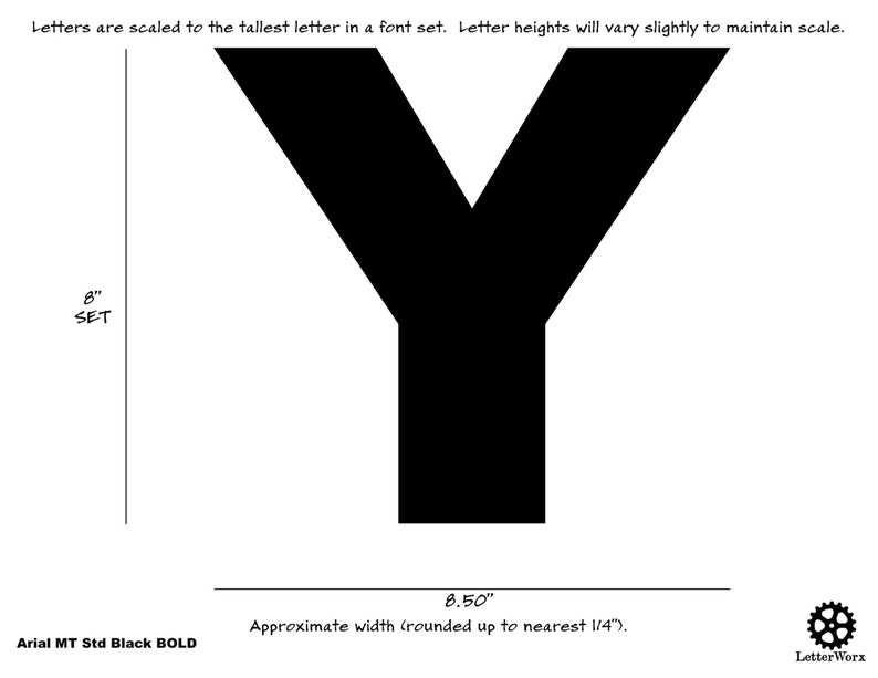 8" Wooden Letter Y - Arial Font | Unfinished Baltic Birch Wood Craft ...