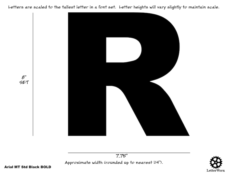 8" Wooden Letter R - Arial Font | Unfinished Baltic Birch Wood Craft ...