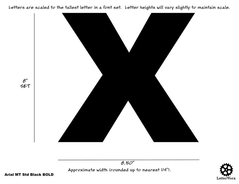 8" Wooden Letter X - Arial Font | Unfinished Baltic Birch Wood Craft ...