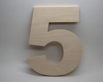 8" Wooden Number 8 - Arial Font | Unfinished Baltic Birch Wood Craft ...