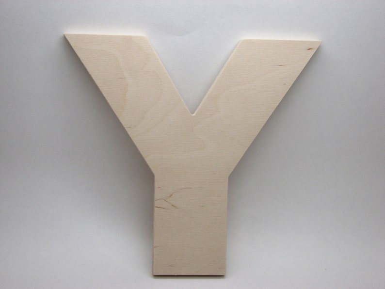 8" Wooden Letter Y - Arial Font | Unfinished Baltic Birch Wood Craft ...
