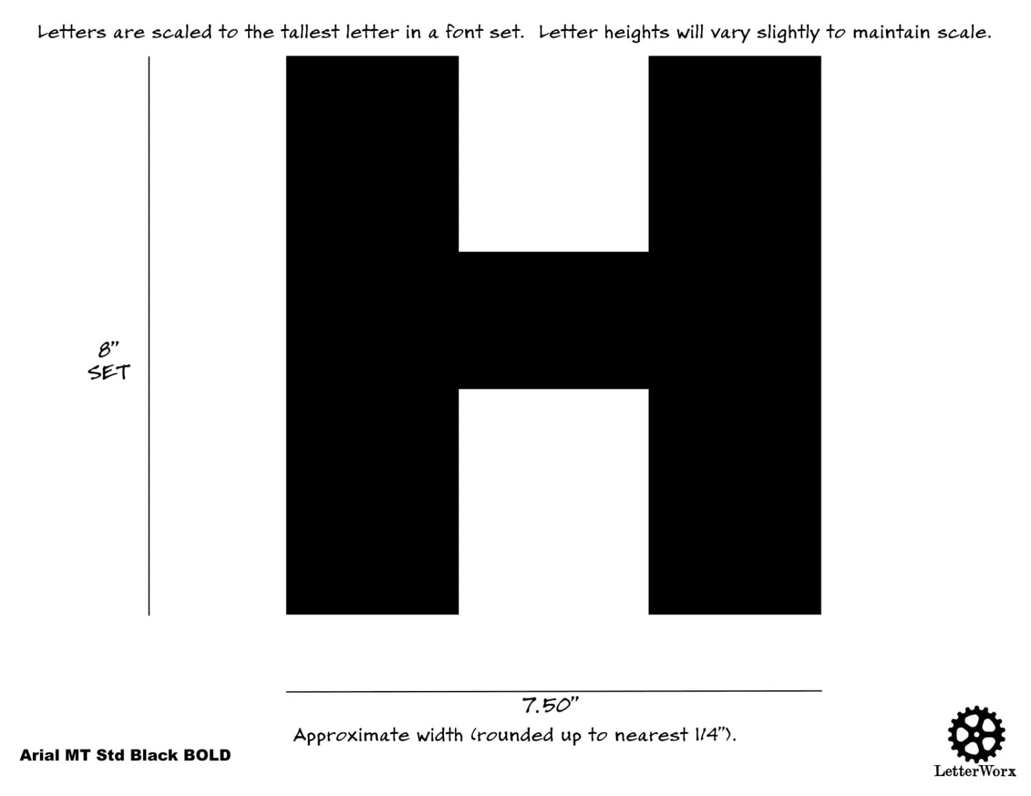 8" Wooden Letter H - Arial Font | Unfinished Baltic Birch Wood Craft ...