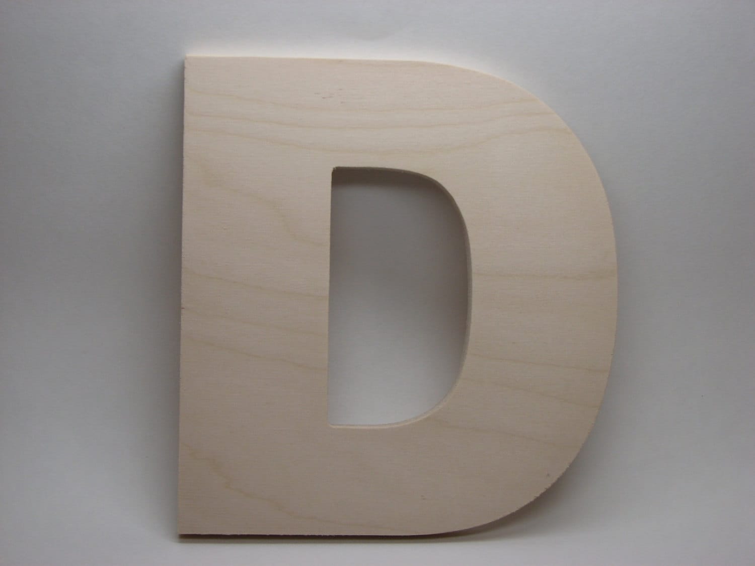 8" Wooden Letter D - Arial Font | Unfinished Baltic Birch Wood Craft ...