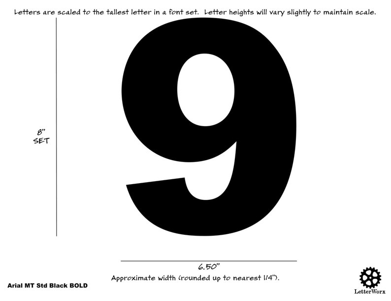 8" Wooden Number 9 - Arial Font | Unfinished Baltic Birch Wood Craft ...