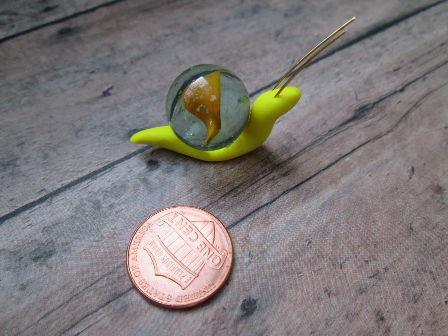 Set of 3 - Miniature Marble Snails - Assorted Fairy Garden Snails in ...